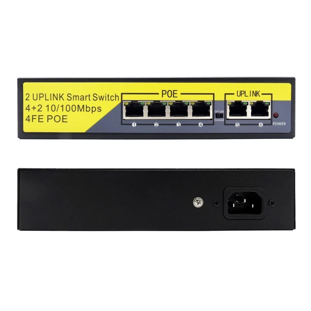 4 CH PORT POE Network Ethernet Switch HUB for IP Cameras Power Over Ethernet NVR £25.00 ...