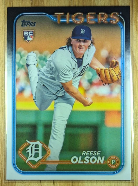 CARTA DA BASEBALL Rookie 2024 Reese Olson RC Topps Series 1 MLB Detroit ...