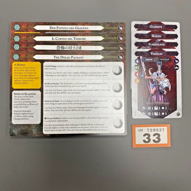 THE DREAD PAGEANT Warband Cards Set Warhammer Underworlds Slaanesh ...