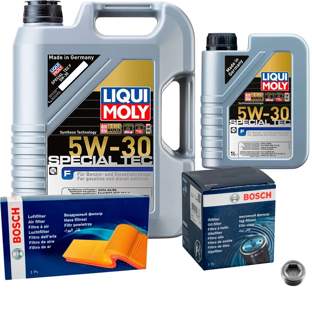 BOSCH INSPECTION SET 6 L Huile Liqui Moly Spécial Tec F 5W-30 pour Fiat Brava EUR 107,97 ...