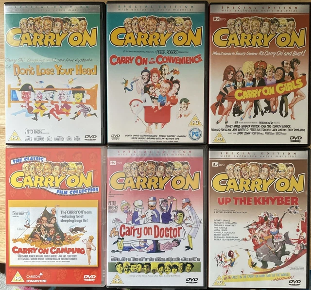 CARRY ON FILMS DVD Bundle, Classic Comedy, Sid James, Barbara Windsor ...
