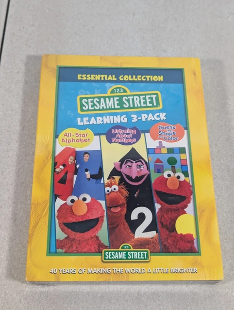 SESAME STREET DVD Learning 3 pack Essential Collection Disc Set 2011 ...