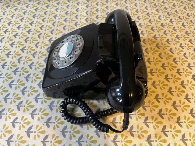RETRO RELICA 1970S GPO GPO746 Classic Push Button Phone Black Authentic ...