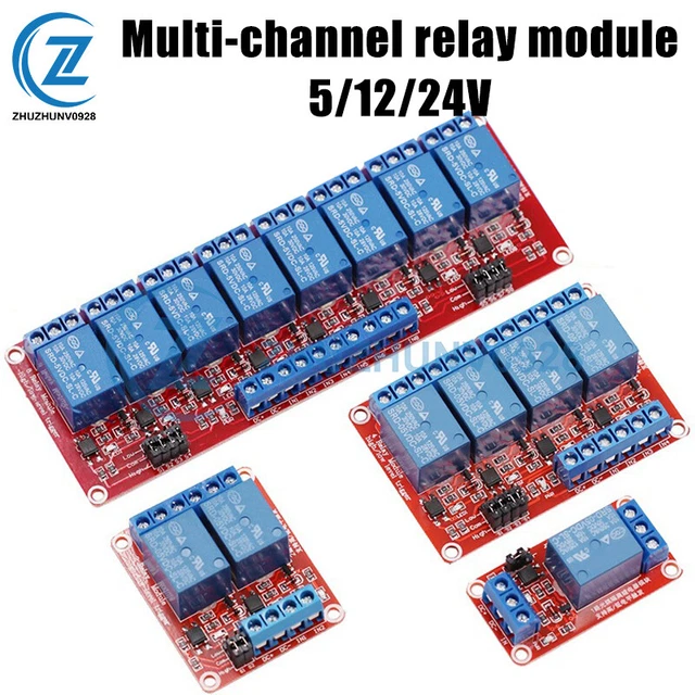 1/2/4/8 CHANNEL RELAY Module with OPTO-Isolated High and Low Level ...