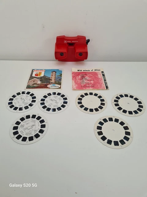 GAF VIEWMASTER RED Model J Retro 1970s Viewer With Andorra/ Wild ...