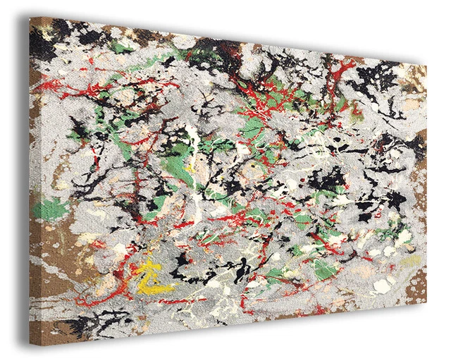 QUADRI FAMOSI JACKSON Pollock X stampe su tela riproduzioni famose EUR ...