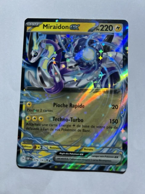 CARTE POKÉMON MIRAIDON Ex - FR - EV3/Flammes Obsidiennes - 079/197 ...