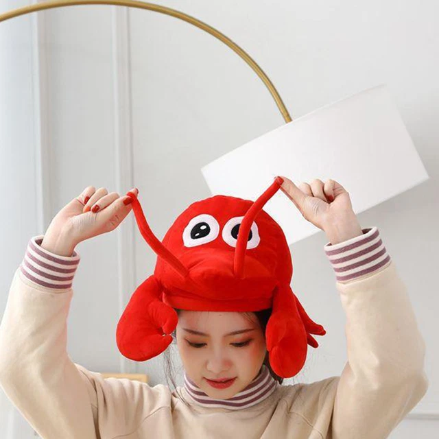 GIRLS LOBSTER HATS Headband Plush Hood Animal Hat Cap £13.18 - PicClick UK