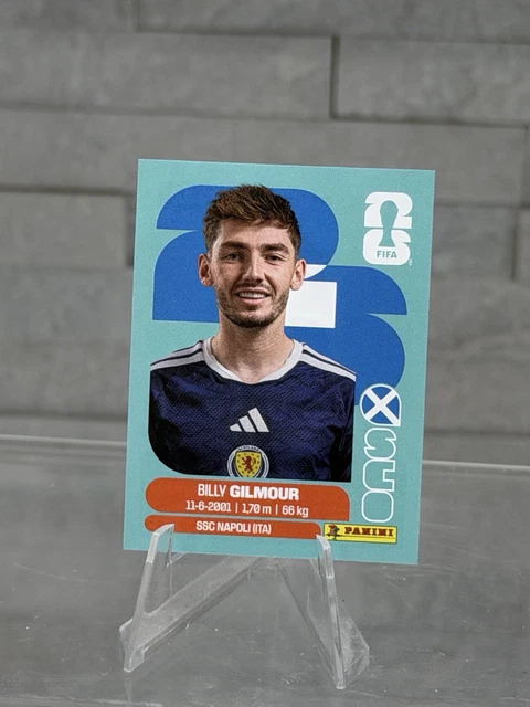 PANINI WORLD CUP 2026 Sticker Player Portrait Scotland Billy Gilmour ...