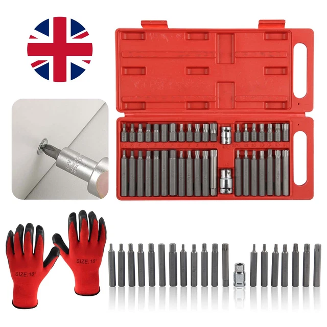 40PC ALLEN KEY Torx Hex Star Spline Socket Bit Set Drive Car Repair ...
