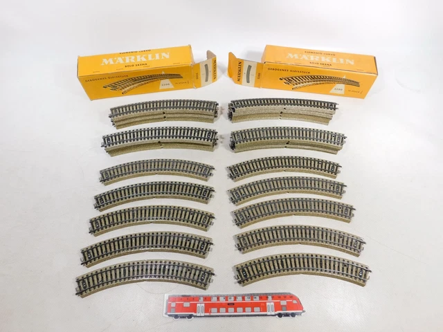 MÄRKLIN H0 AC 30X Pièce De Rail M-Gleis Courbée 5200 5120 2X Box #EI494 ...