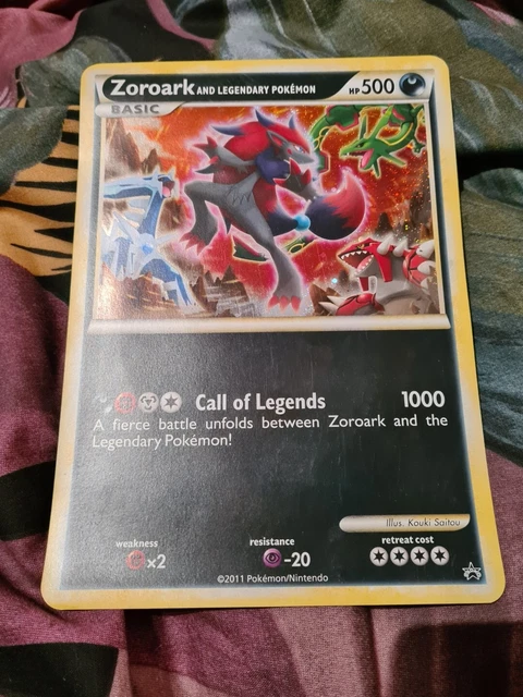 ZOROARK AND LEGENDARY Pokemon Holo Promo Jumbo Card Oversized Movie ...