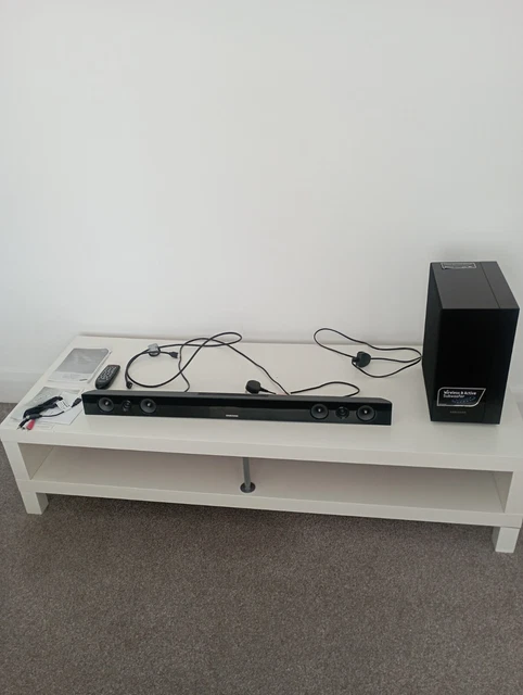 SAMSUNG CRYSTAL SURROUND AirTrack Soundbar (Sound Bar) and Subwoofer HW ...