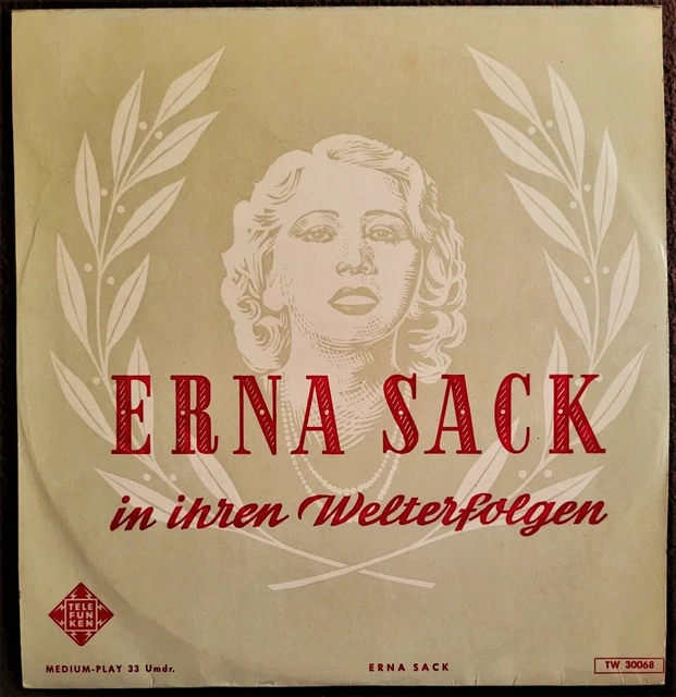 LP 10'' ERNA Sack in ihren Welterfolgen, Vinyl 1956 Telefunken ...