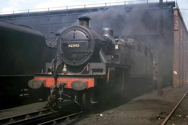BRITISH RAIL LMS Fowler No.42343 Patricroft Shed 08/08/65 Rail Photo ...