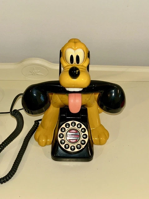 VINTAGE DISNEY PUSH Button Animated Pluto Telephone £42.30 - PicClick UK