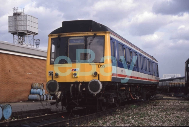 35MM RAILWAY SLIDE of Class 121 DMU 55022 @ Old Oak Common Copyright to ...