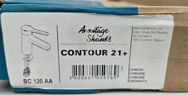 ARMITAGE SHANKS CONTOUR 21 Single Lever Basin Mixer Tap - Chrome ...