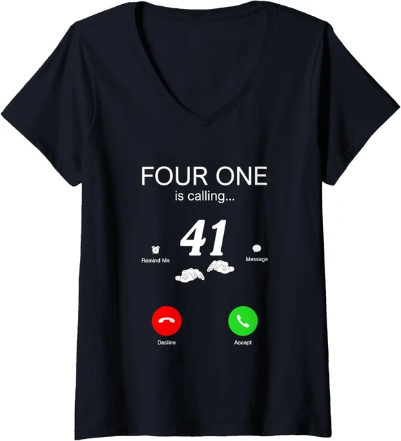 FORTY ONE 41 is Calling Italian Brainrot 67 Gen Alpha Ladies' V-Neck ...