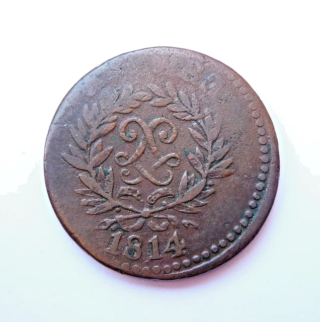 LOUIS XVIII - SIEGE D'ANVERS 5 centimes 1814 bronze fr médaille EUR 85 ...