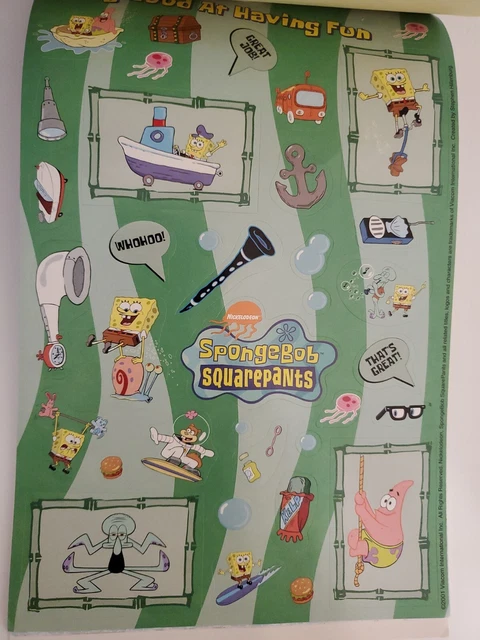 2001 SPONGEBOB SQUAREPANTS reward decals and certificates book £8.62 ...