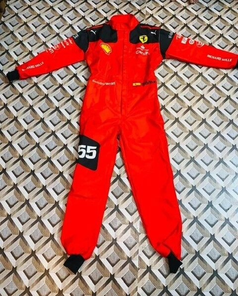 F1 FERRARI CARLOS SAINZ SIGNED 2023 Racing Suit GENUINE Formula One A ...