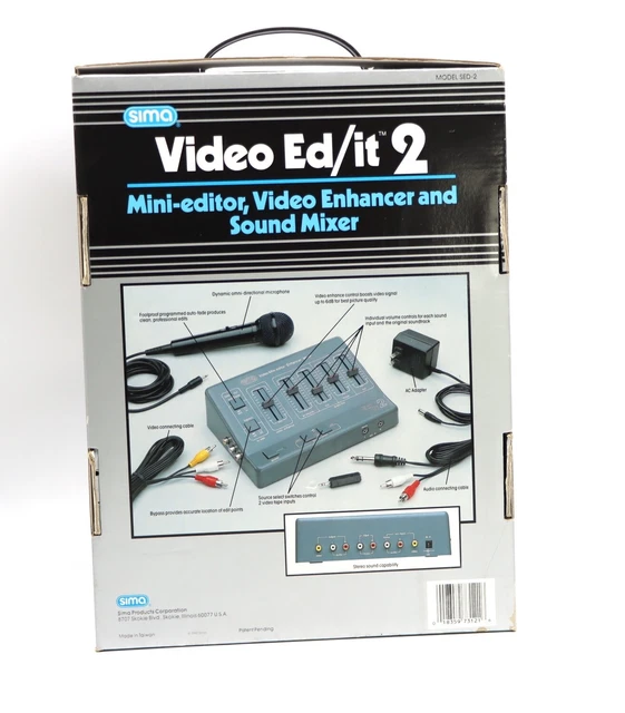 VINTAGE SIMA VIDEO Ed/it 2 Mini-editor Video Enhancer Sound Mixer VHS ...