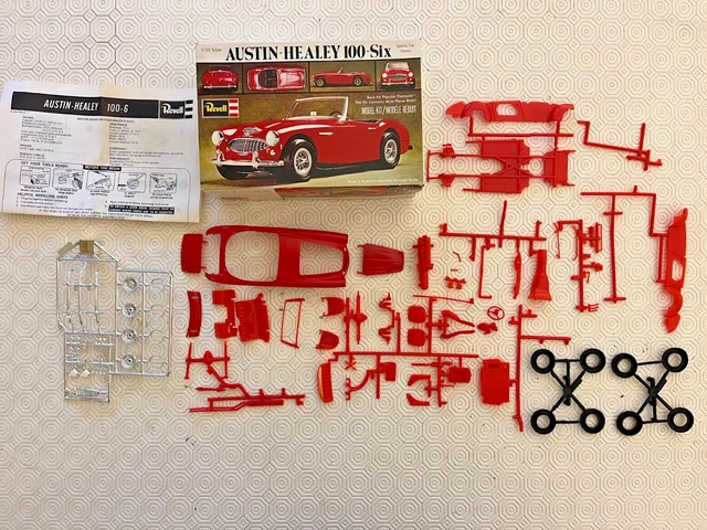 REVELL 1:25 SCALE Austin Healey 100-Six model kit - part painted ...
