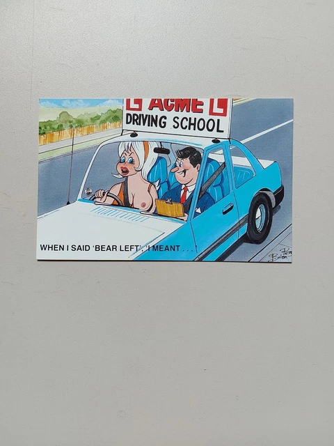 VINTAGE BAMFORTH COMIC Postcard No 2023 Learner Driver, Brian Perry ...