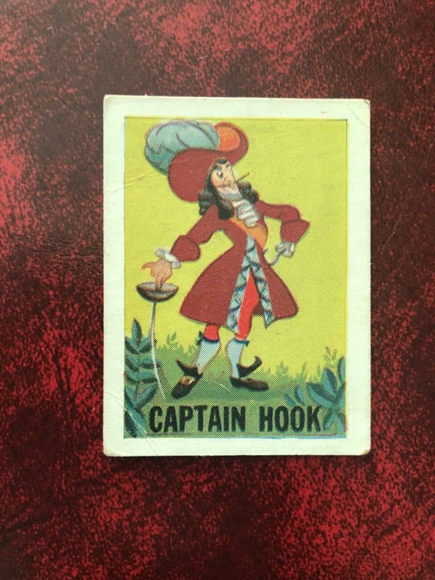 BARRATT SWEET CIGARETTE Card 1955 Walt Disney Characters Captain Hook ...