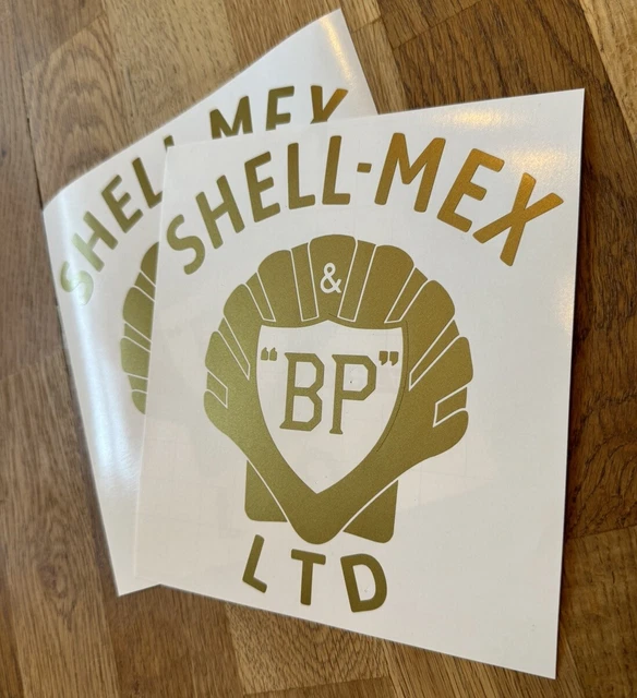 SHELL MEX & BP Clam Shield Sticker Decal Pack 2 Gallon Petrol Oil Fuel ...