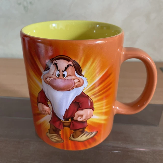 DISNEY STORE EXCLUSIVE Mug Grumpy From Seven Dwarfs 3D Embossed 13cm ...
