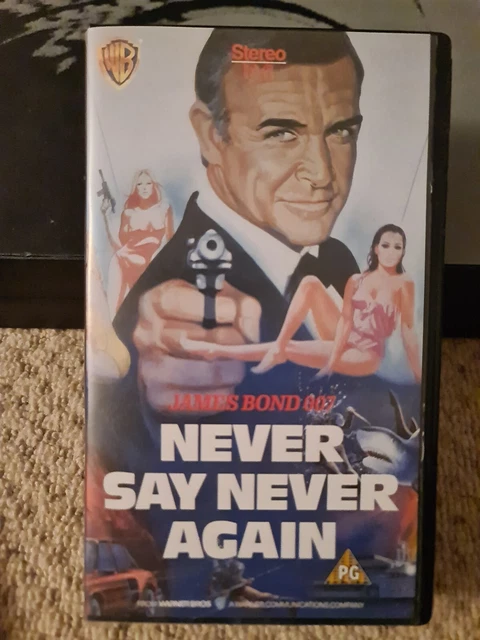 JAMES BOND 007 Never Say Never Again VHS/PAL Warner Home Video 1989 ...