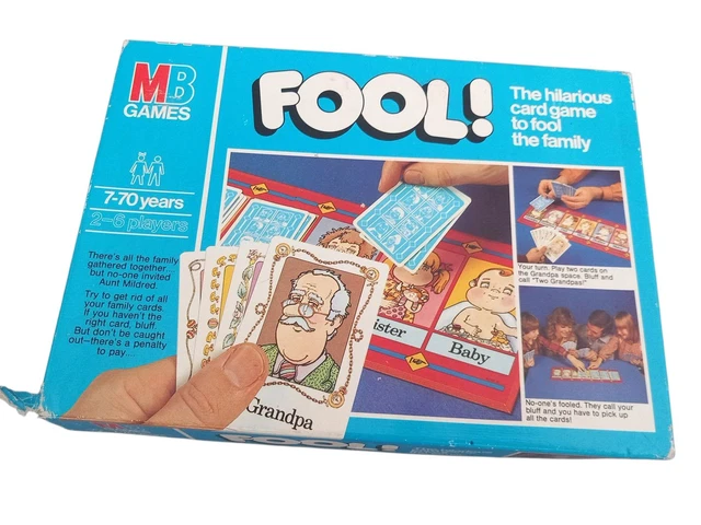 VINTAGE FOOL! BOARD Game Classic Family Card Game 1981 Complete MB ...