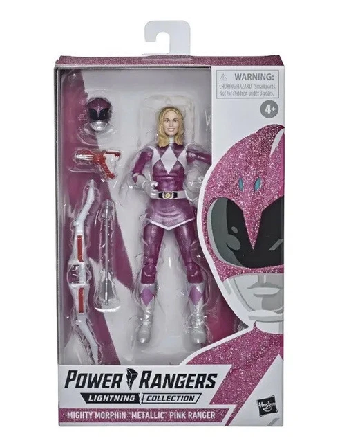 POWER RANGERS MIGHTY Morphin Lightning Collection Metallic Pink Ranger ...