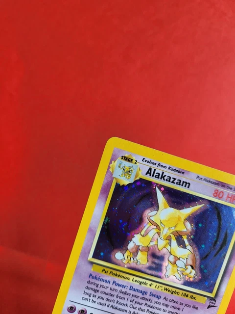POKÉMON KARTE/CARD - Simsala Alakazam 1/102 - Base Set 2 Swirl Holo ...