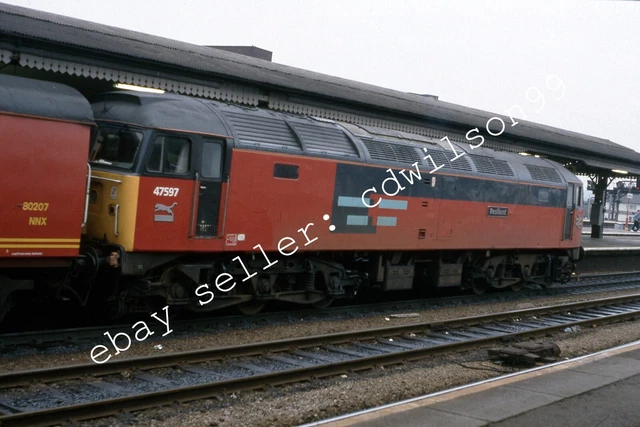 35MM BRITISH RAILWAY Slide - BR Class 47 No. 47597 at Reading 1992 ...