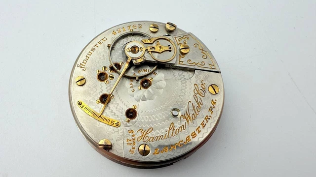 ANTIQUE HAMILTON POCKET Watch Movement Made in USA £53.28 - PicClick UK