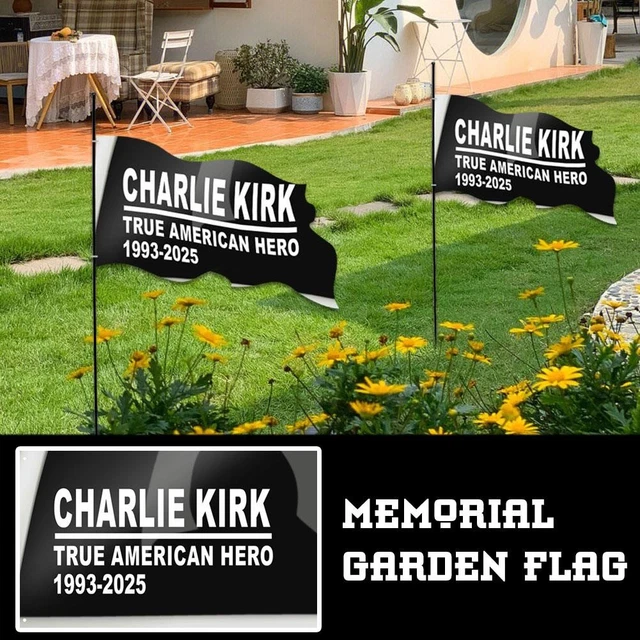 BLACK-TRUE GARDEN FLAG,JUSTICE for CHARLIE KIRK Flag V9T4 $17.02 ...