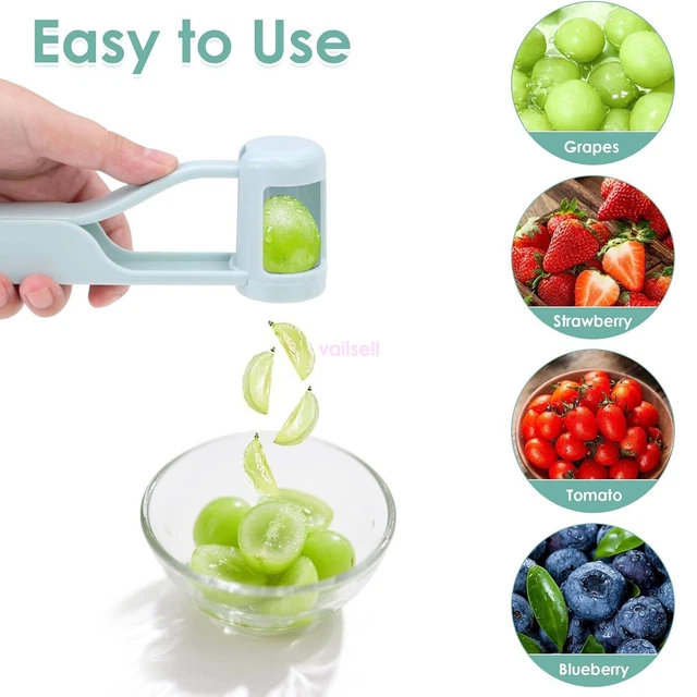 GRAPE CHERRY SLICER Slicer Tool Kitchen Food Fruit Splitter Grape ...