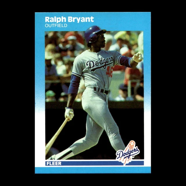 RALPH BRYANT 1987 Fleer Update recrue Los Angeles Dodgers #U-13 belle ...