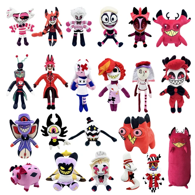 HAZBIN HOTEL ALASTOR Angel Dust Charlie Plush Toys Soft Stuffed Dolls ...