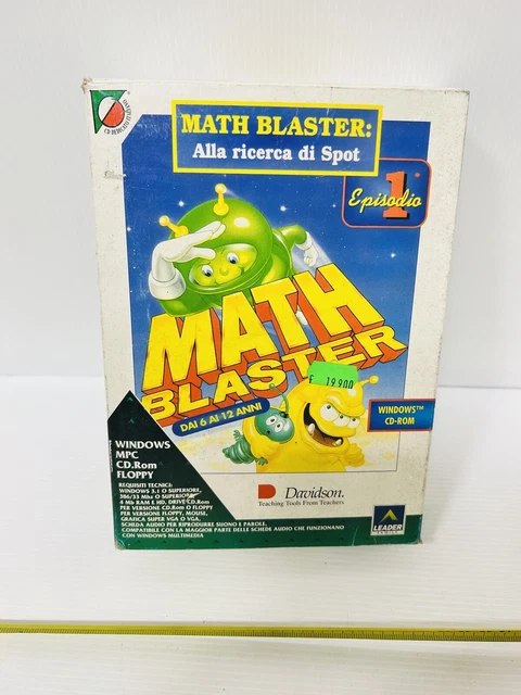 MATH BLASTER CD Rom PC Software Big Box Sealed New Leader $43.51 - PicClick