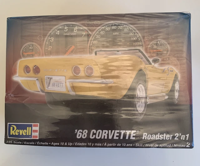 REVELL ‘68 CORVETTE Roadster 2’ n 1 Model Kit Factory Sealed 85-2544 ...