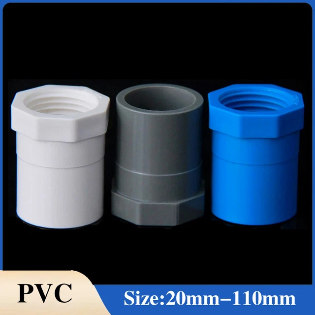 PVC FEMALE THREADED Socket Coupling Straight Connector Pipe Fitting 20mm-110mm £1.31 - PicClick UK
