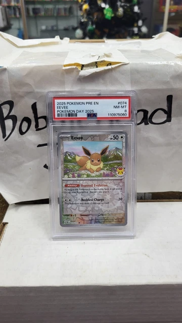 2025 EEVEE STAMPED 2025 Pokemon Day Prismatic Evolutions Pokemon Psa 8 ...