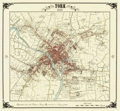 YORK 1849 MAP (Heritage Cartography Victorian Town Map Series) £16.05 ...