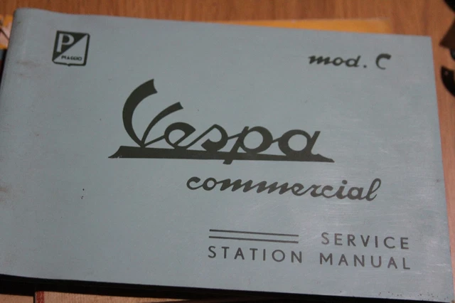 VINTAGE VESPA COMMERCIAL Mod C Service Station Manual approx 80 pgs ...