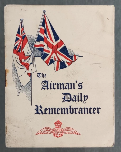 WW2 RAF AIRMANS Daily Remembrancer, Royal Air Force Christian guidance ...