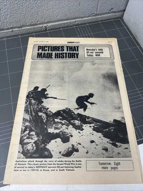 VINTAGE NEWSPAPER PICTURES That Made History 1969 Ww2 Melbourne Advert ...